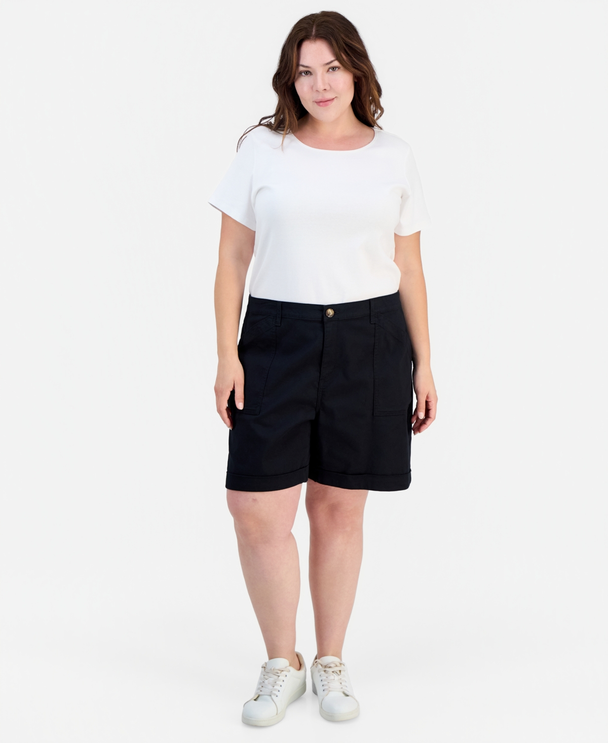 Click here for Style & Co Plus Size Cuffed Utility Shorts  Macys... prices