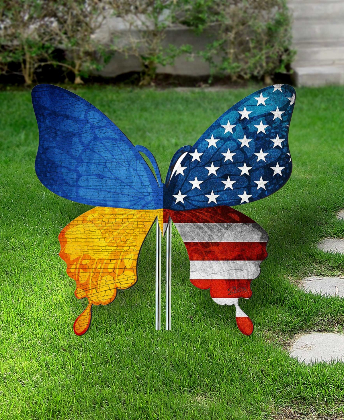 Click here for Designocracy Usa Ukraine Patriotic Butterfly Holid... prices