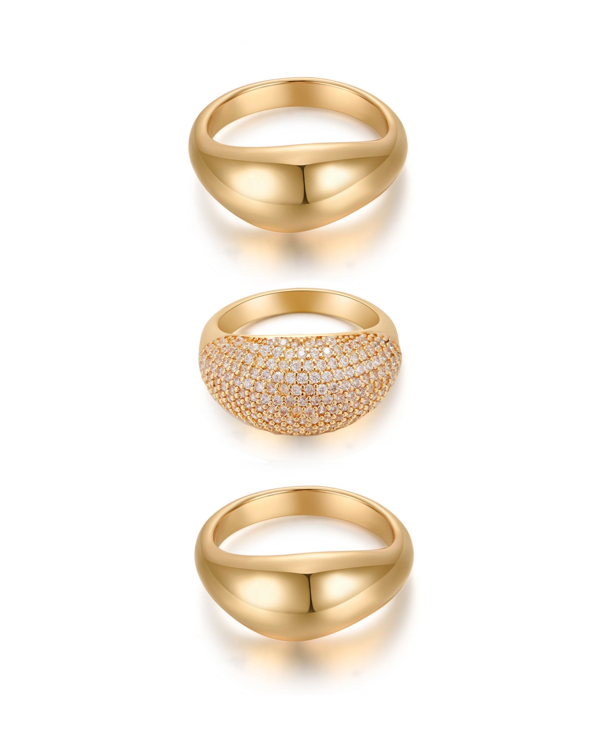 Click here for Ettika Timeless Glamour 18k Gold Plated Ring Set -... prices