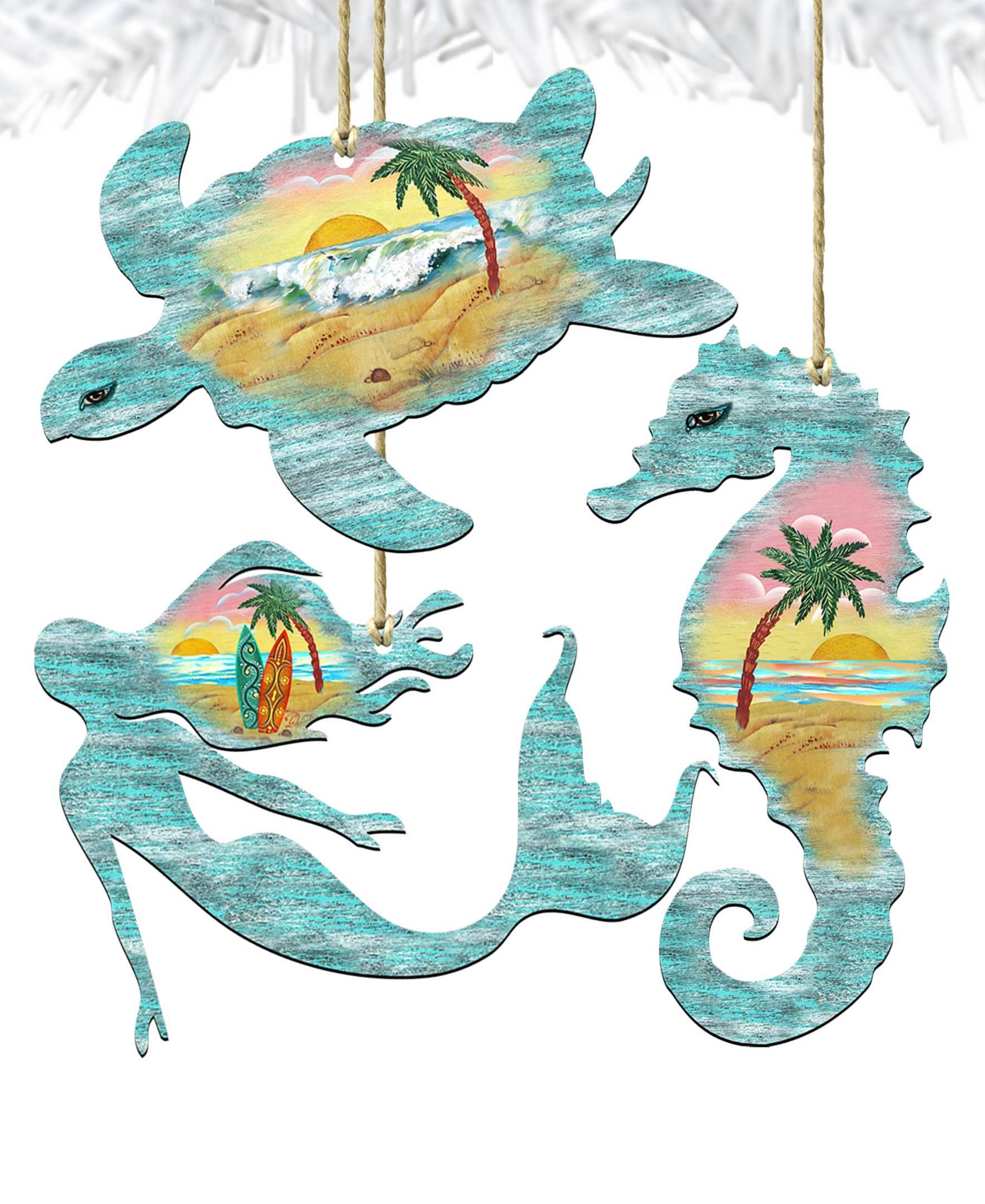 Click here for Designocracy Sea Turtle  Mermaid  Seahorse Holiday... prices