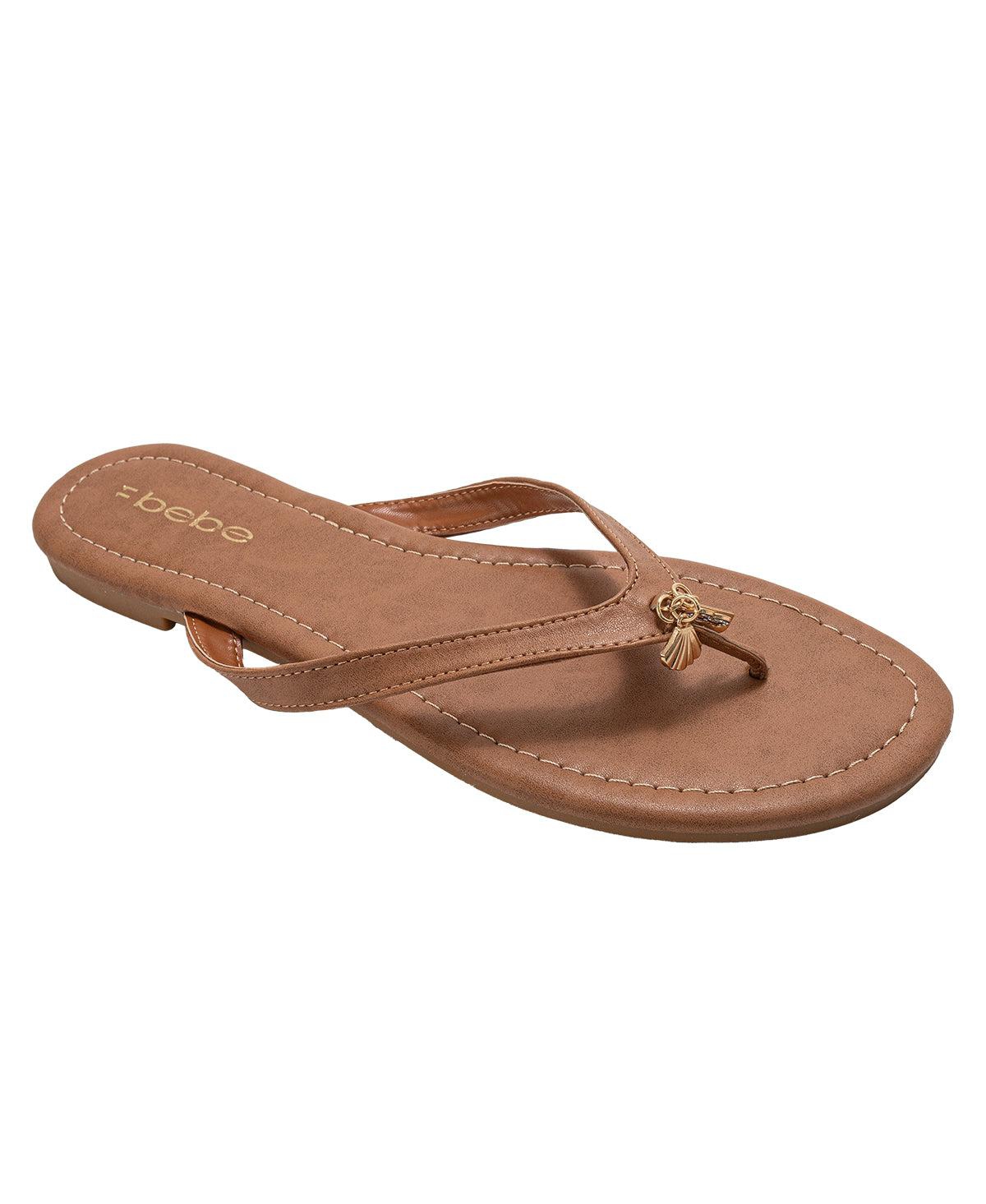 Click here for Bebe Women s Flat Sandals - Tan prices