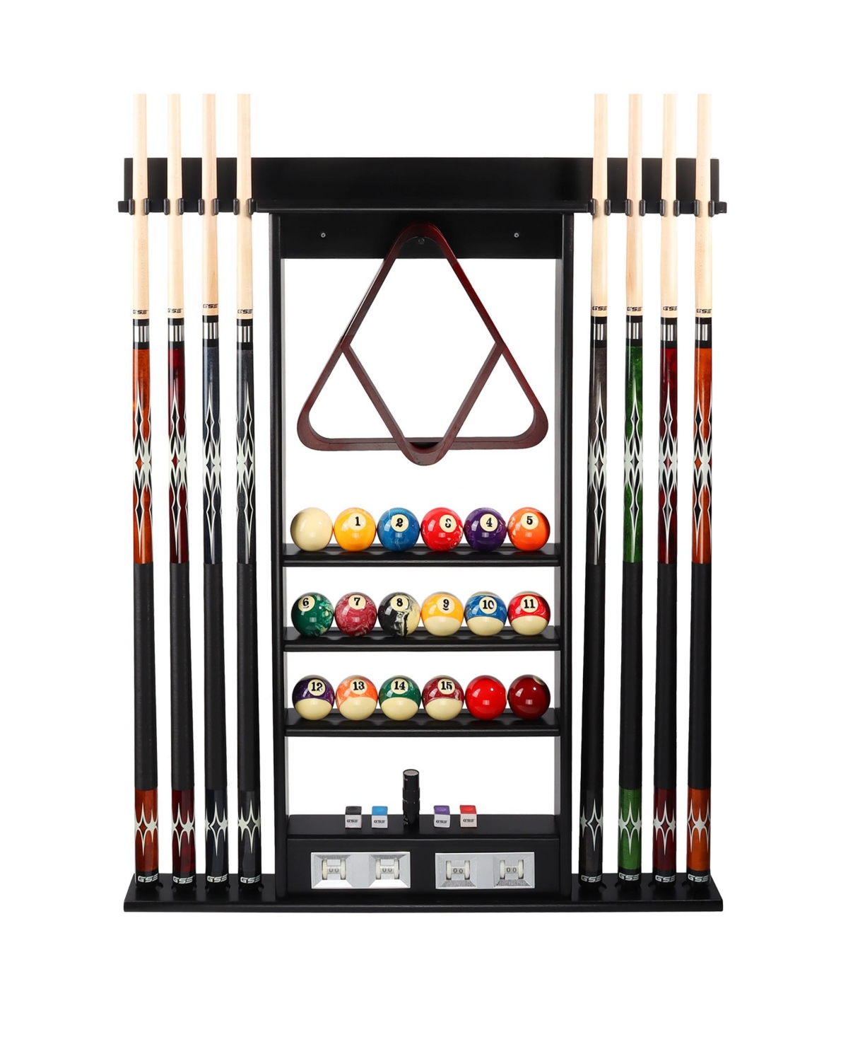 Click here for Gse Games & Sports Expert Wood 8 Wall Pool Cue Rac... prices