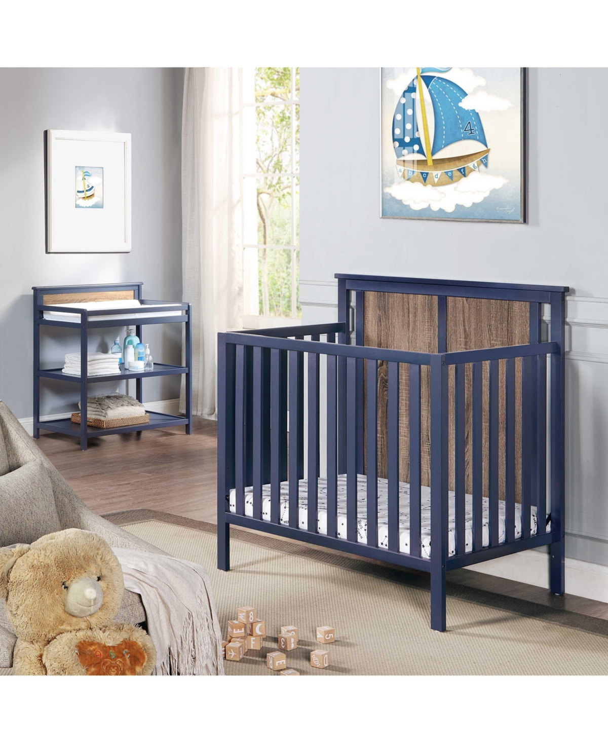 Click here for flynama Midnight Blue & Vintage Walnut 3in1 Mini C... prices