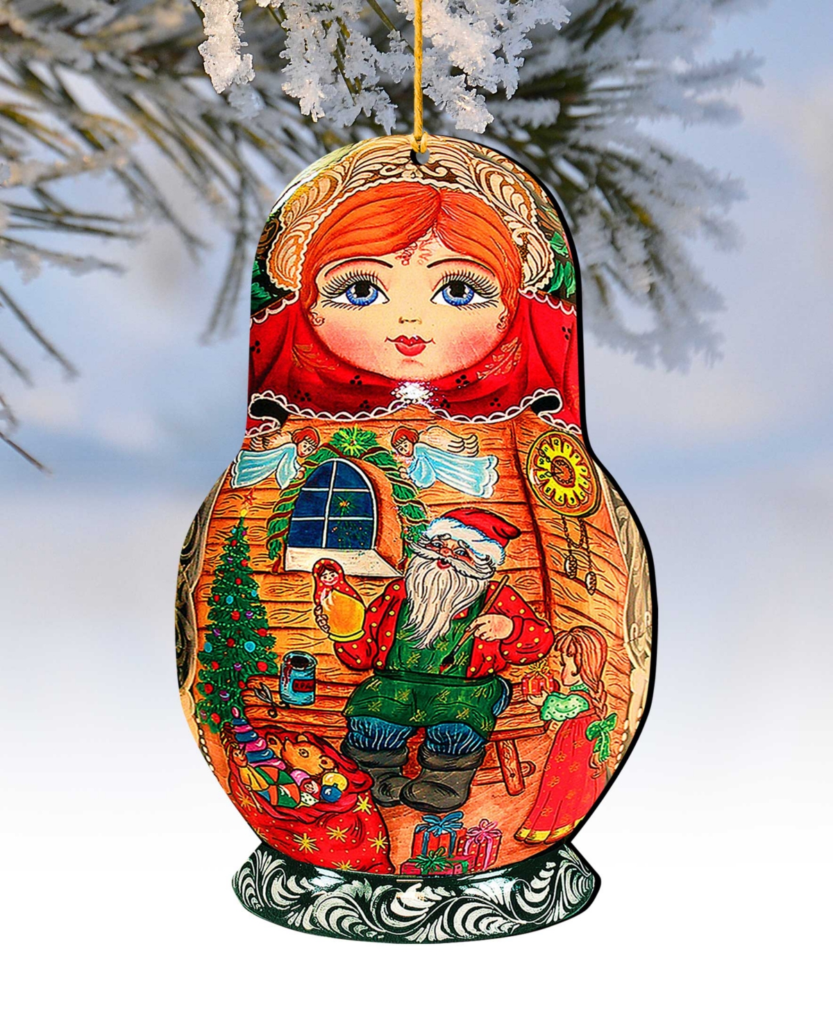 Click here for Designocracy Matreshka Doll Wooden Ornaments  Set... prices