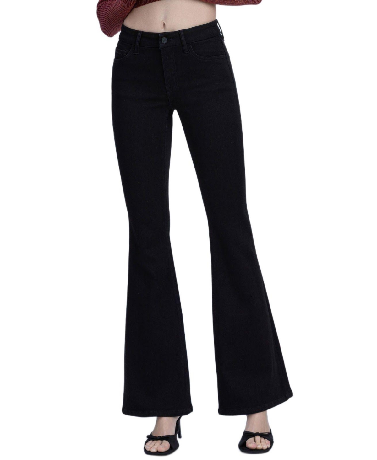 Click here for Vervet Womens Mid Rise Seamless Waistband Flare Je... prices