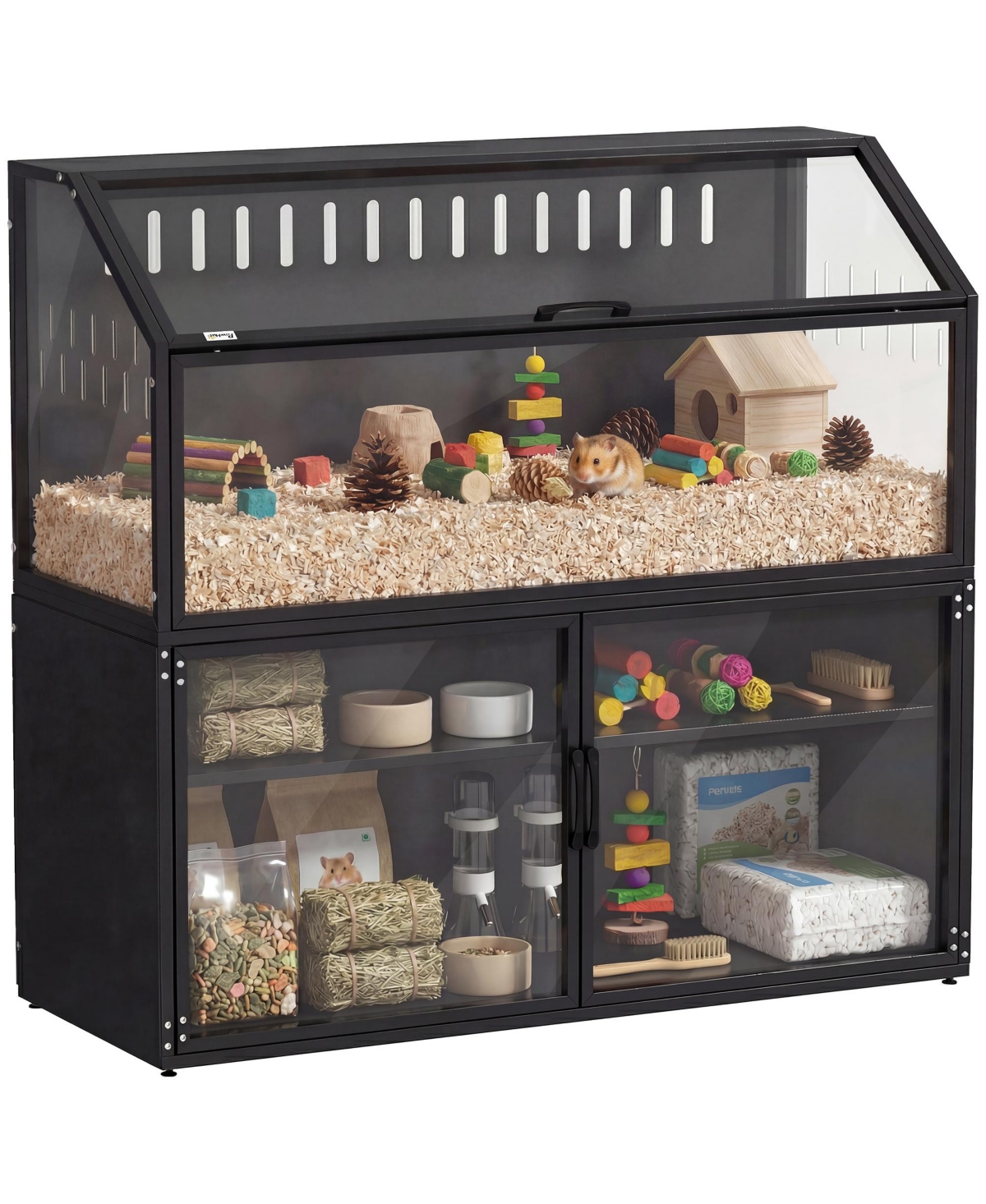 Click here for PawHut Hamster Cage with Storage Cabinet  Small An... prices