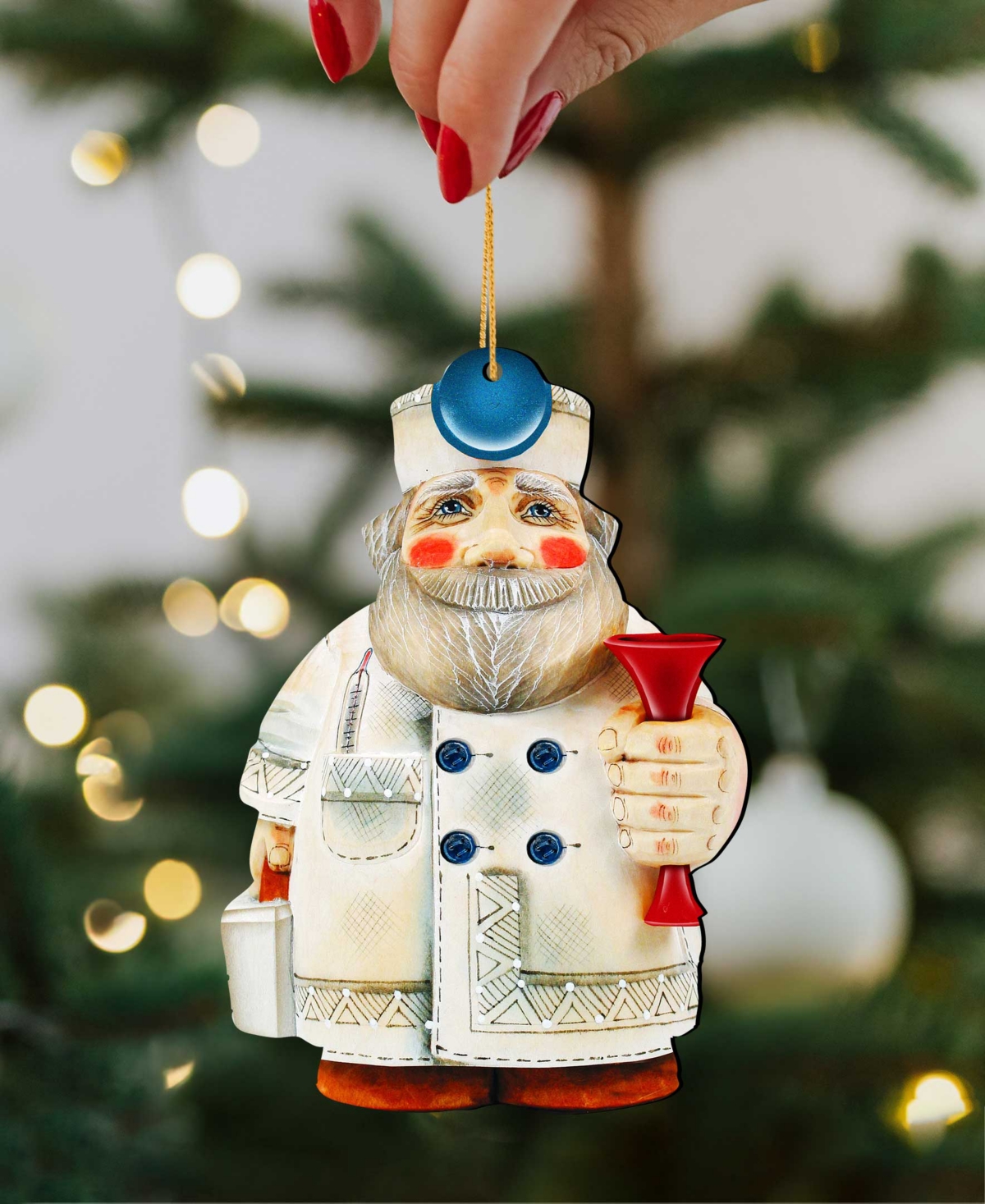 Click here for Designocracy Doctor Santa Wooden Ornament - Multi prices