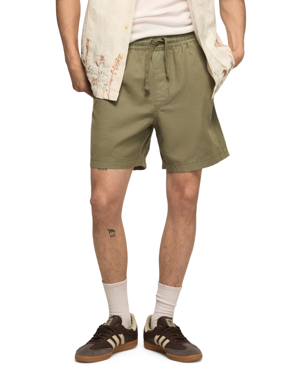 Click here for Lucky Brand Mens Pull-On Linen Shorts - Sea Spray prices