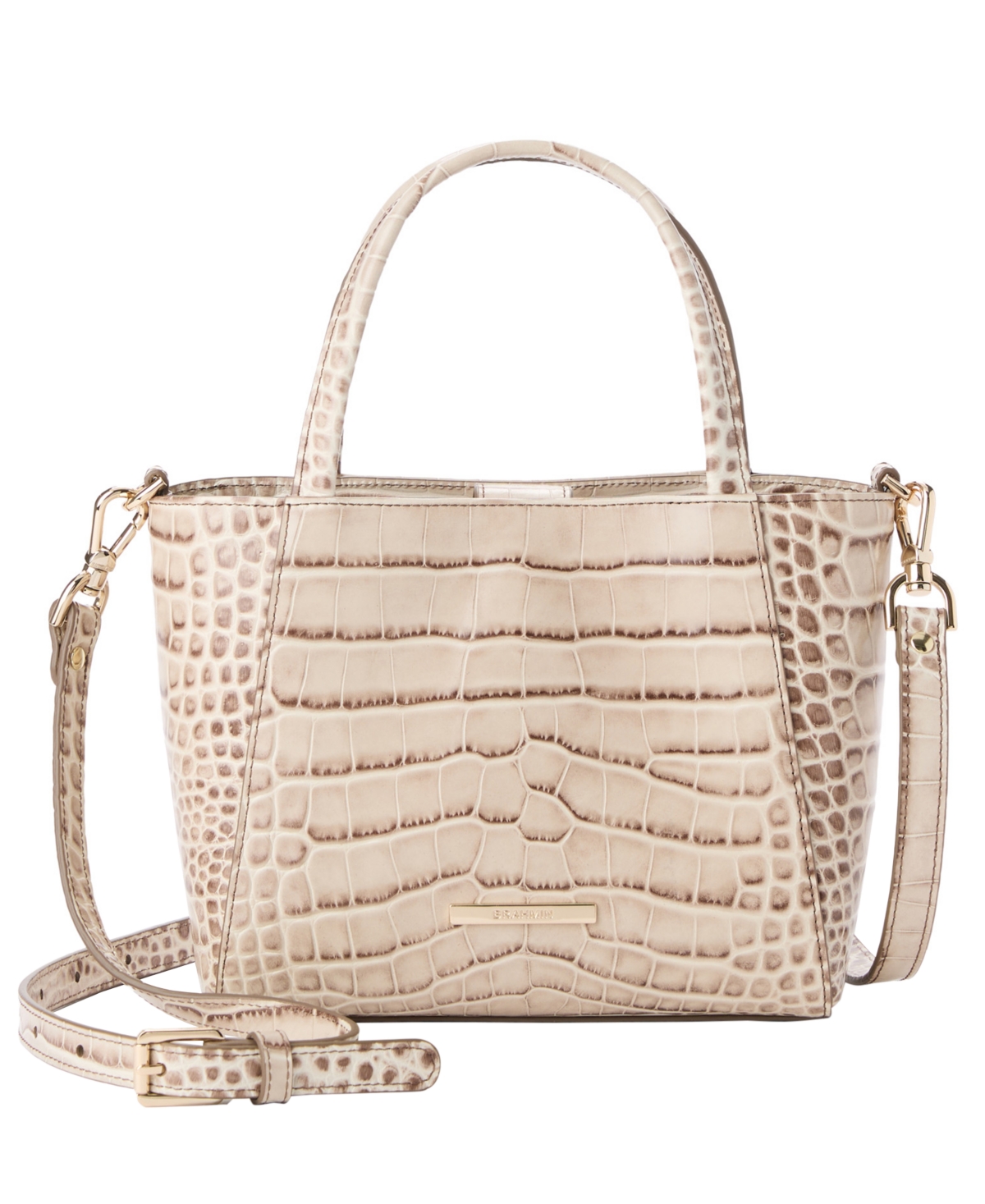 Click here for Brahmin Small Mona Alba Small Tote Bag - Warm Gray prices