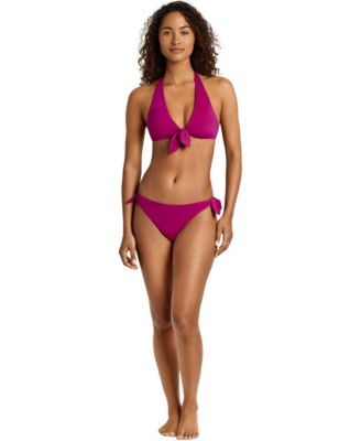 Click here for Lauren Ralph Lauren Womens Tie Front Swim Top Side... prices