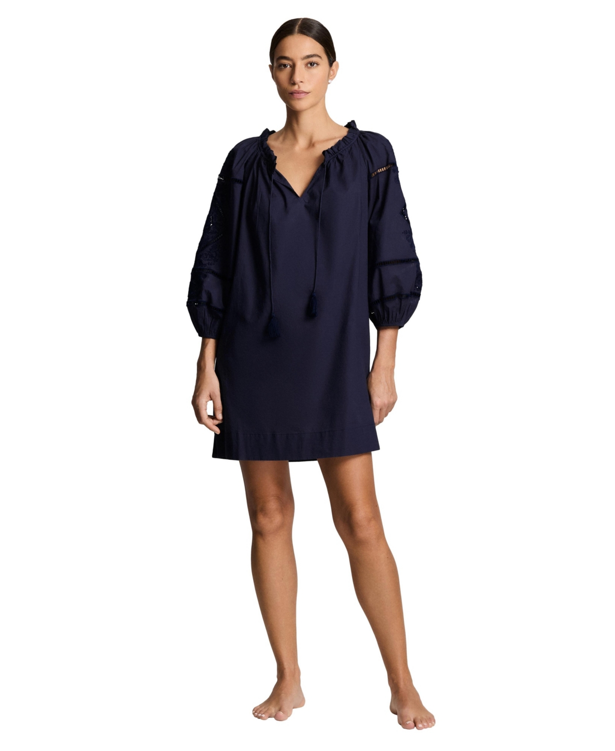 Click here for Lauren Ralph Lauren Womens Dark Navy Embroidered B... prices