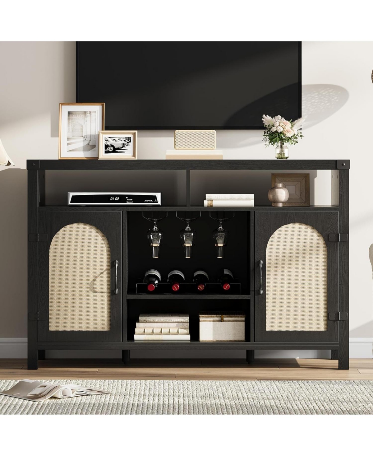 Click here for gaomon Rattan Buffet Cabinet with Storage Wine Bar... prices