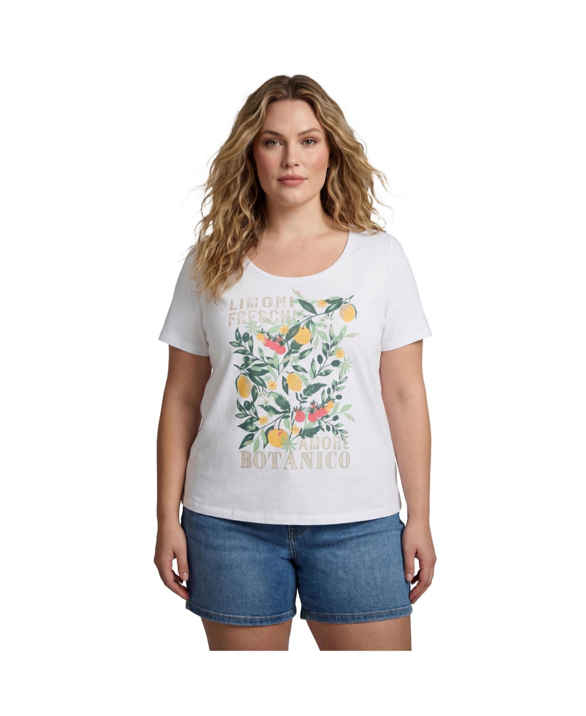 Click here for Avenue Womens Scoop Neck Tee Graphic - White orcha... prices