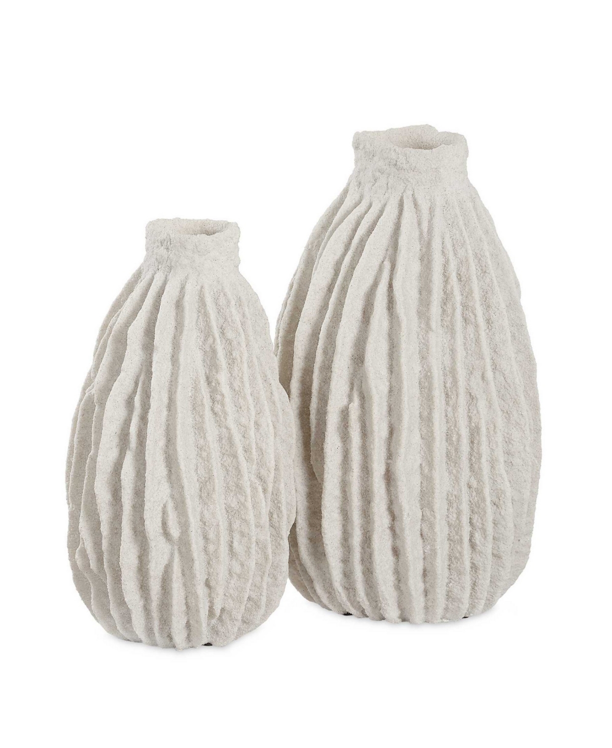 Click here for Uttermost Ridge Vases  Set of 2 - White prices