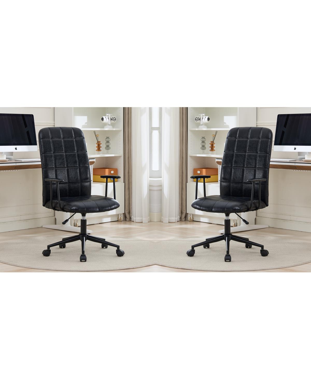 Click here for Streamdale Antique Black Pu leather office chair... prices