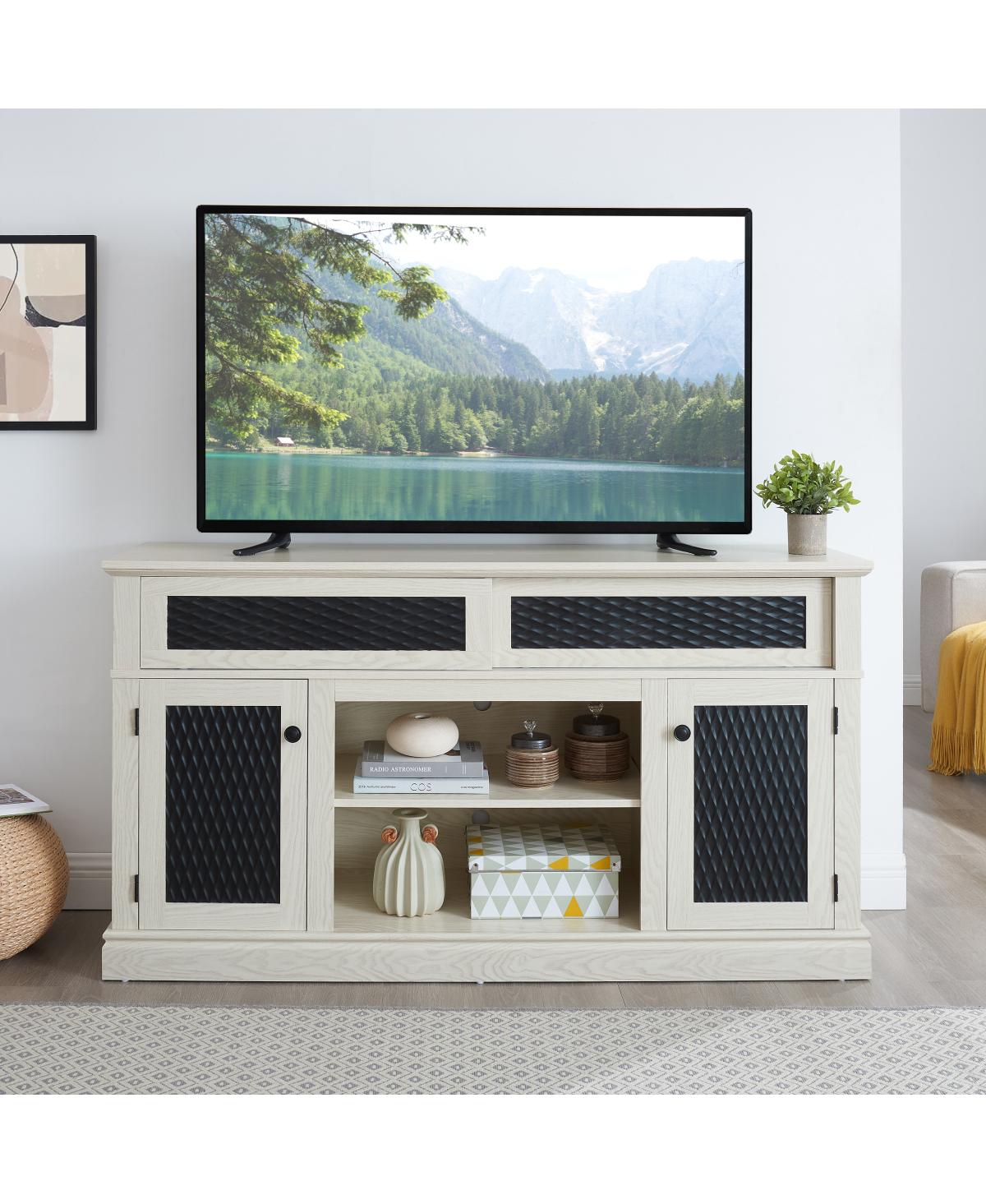 Click here for Streamdale Furniture Embossed Pattern Tv Stand wit... prices