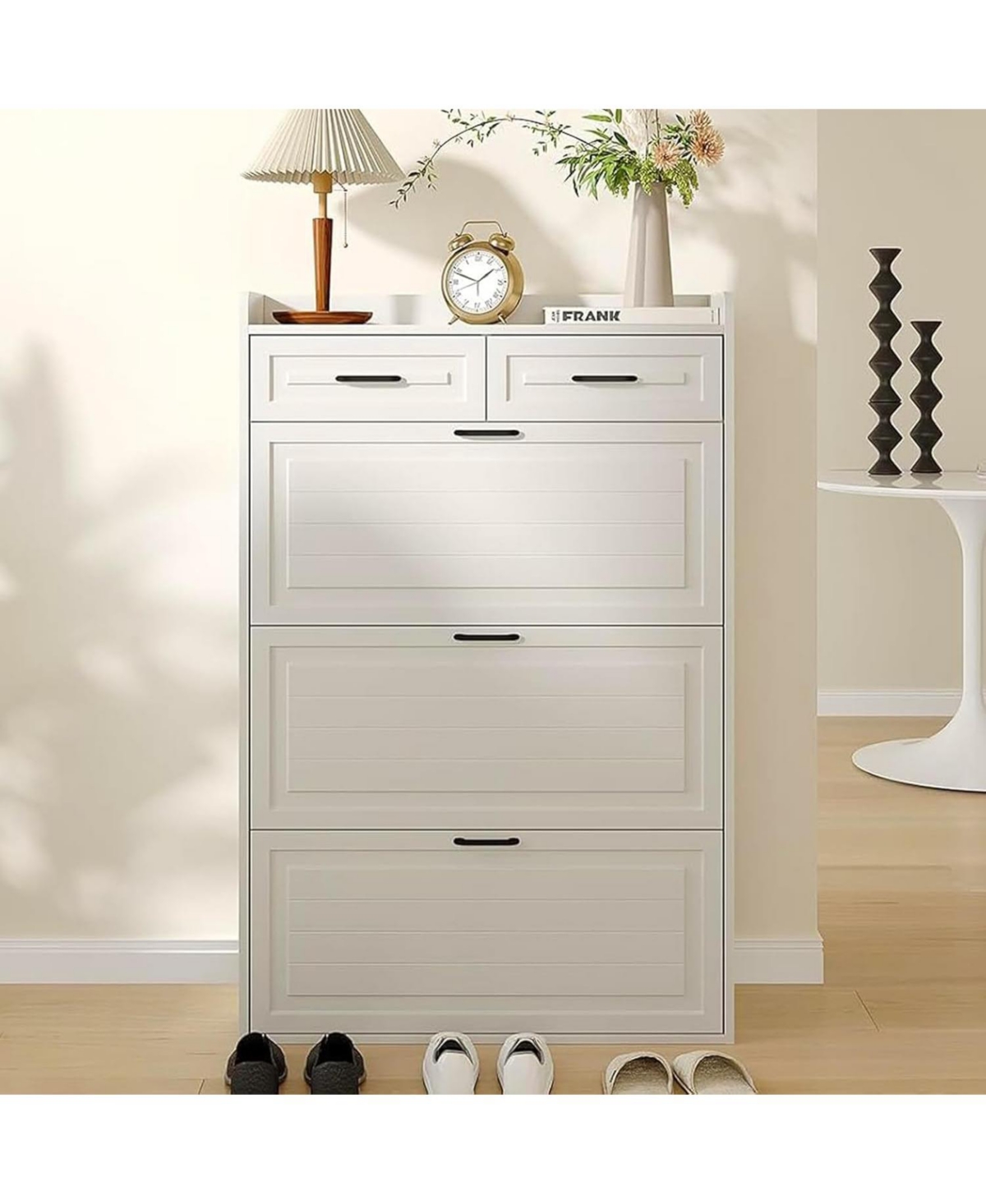 Click here for gaomon Shoe Storage Cabinet with 2 Drawers and 3 F... prices