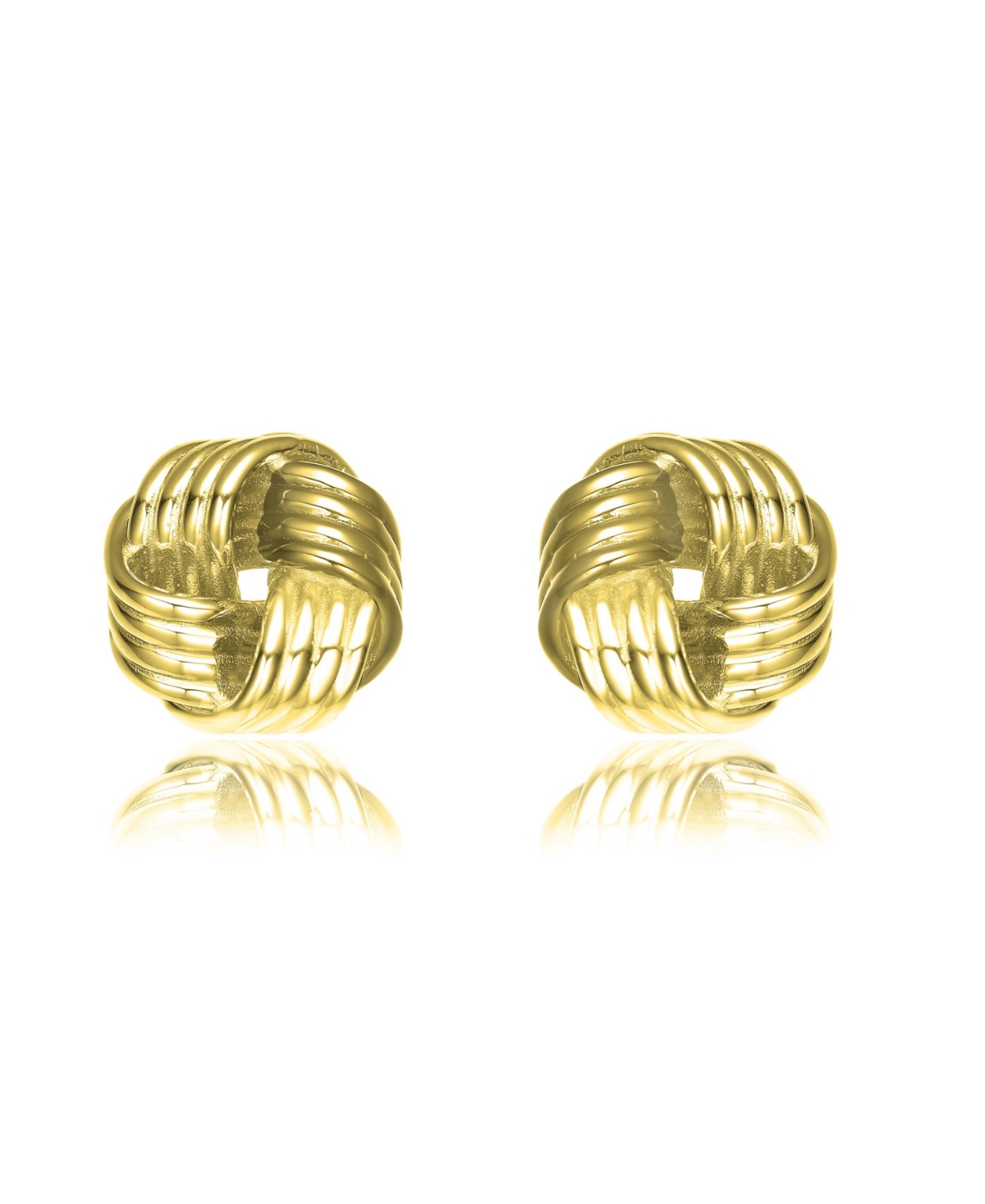 Click here for 14K Gold Plated Twisted Button Stud Earrings - Gol... prices