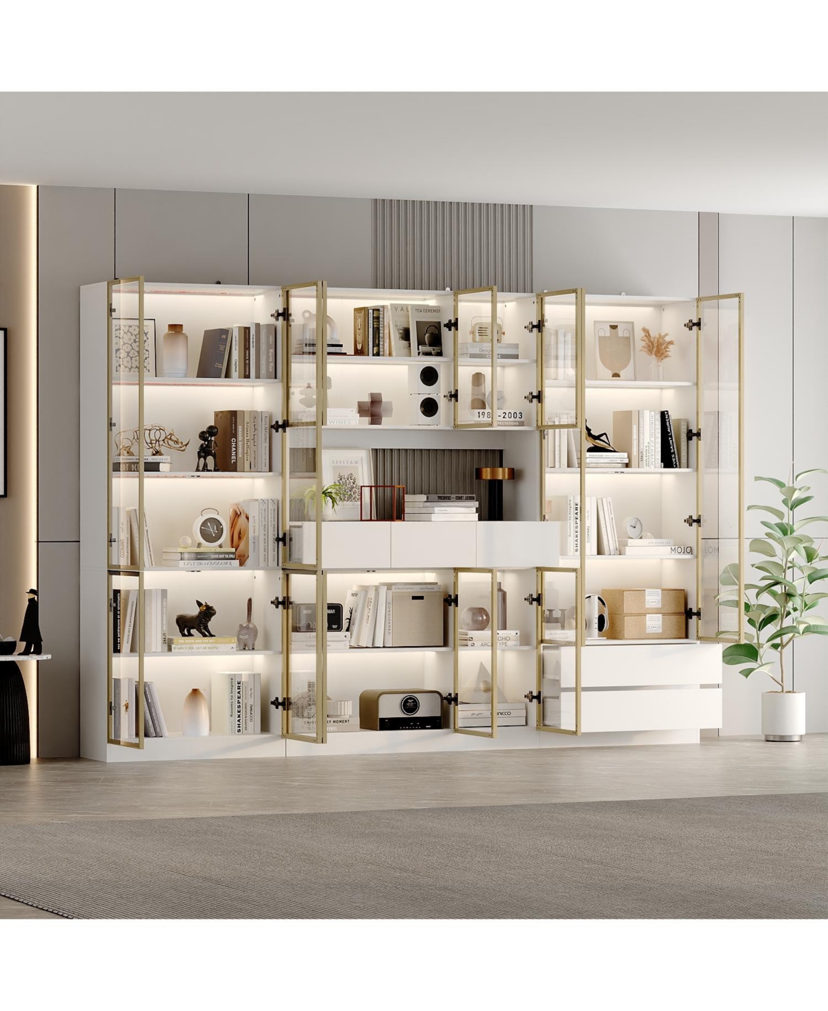 Click here for Homsee Large 30-Shelf Wood Standard Bookcase With... prices