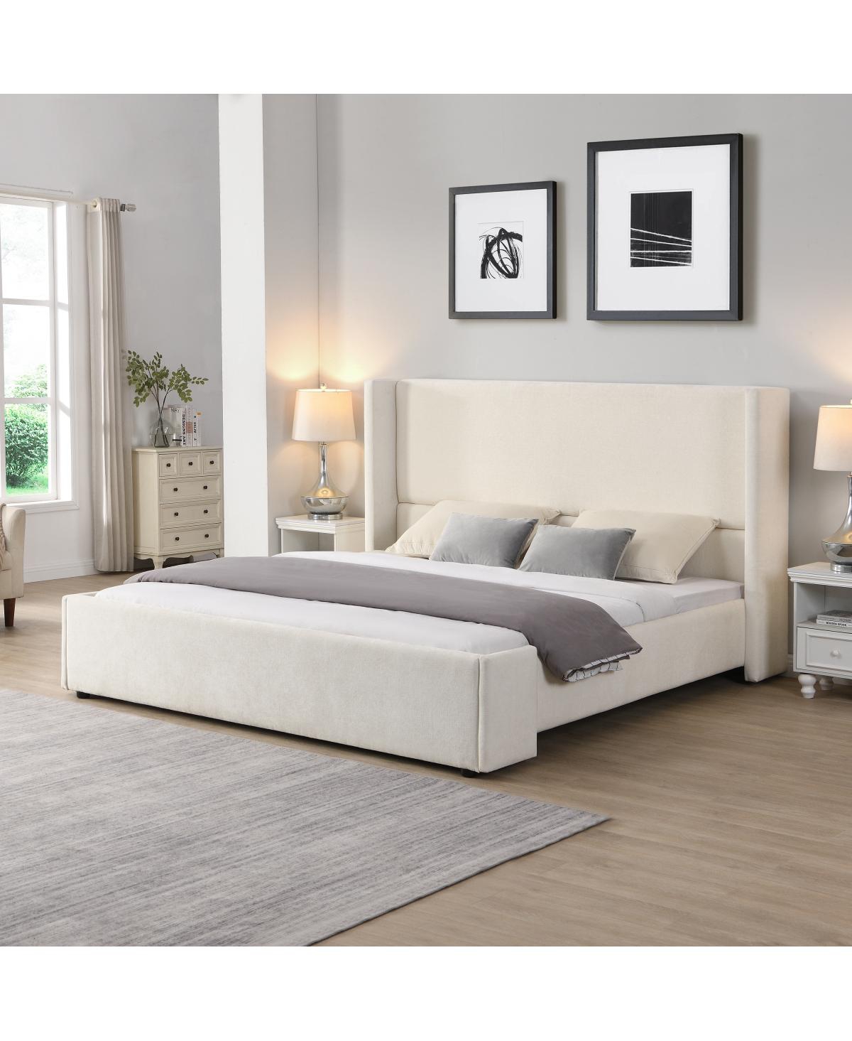 Click here for Streamdale Furniture Elegant White Fabric Upholste... prices