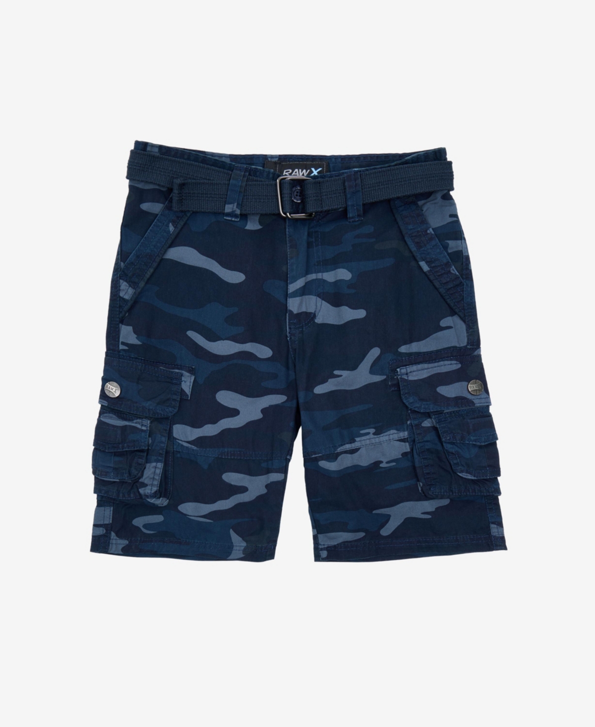 Click here for Raw X Big Boys Belted Twill Cargo Shorts - Navy ca... prices