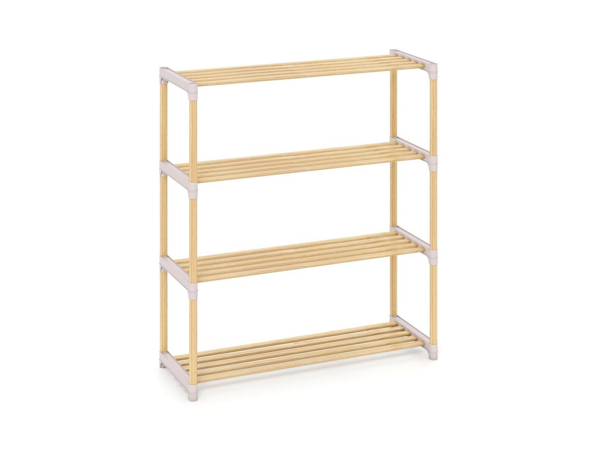 Click here for Slickblue 4 Tier Solid Wood Shoe Organizer with Op... prices