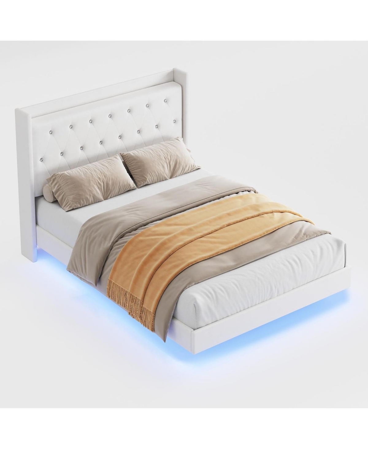 Click here for gaomon Modern Queen Floating Bed Frame With Led Li... prices