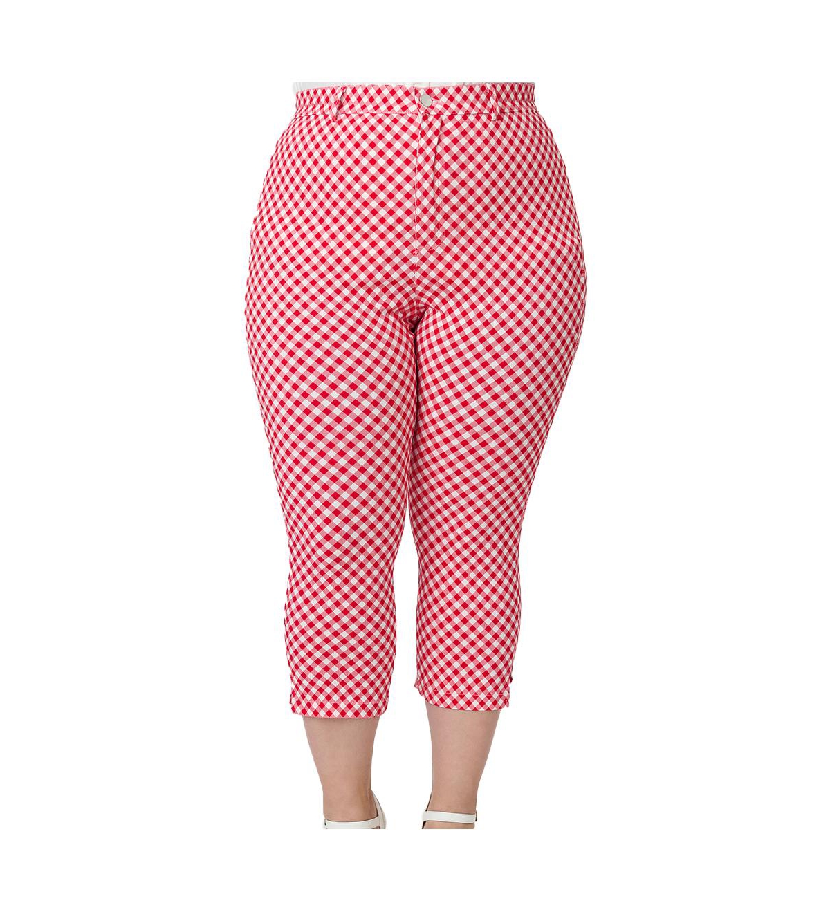Click here for Unique Vintage Plus Size Rachelle Capri Pants - Re... prices