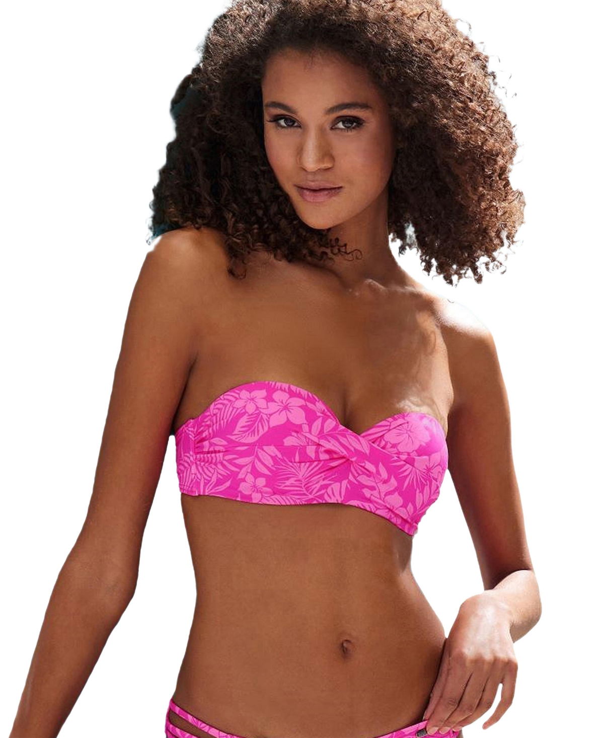 Click here for Lascana Womens Tropical Twist Bandeau Bikini Swims... prices