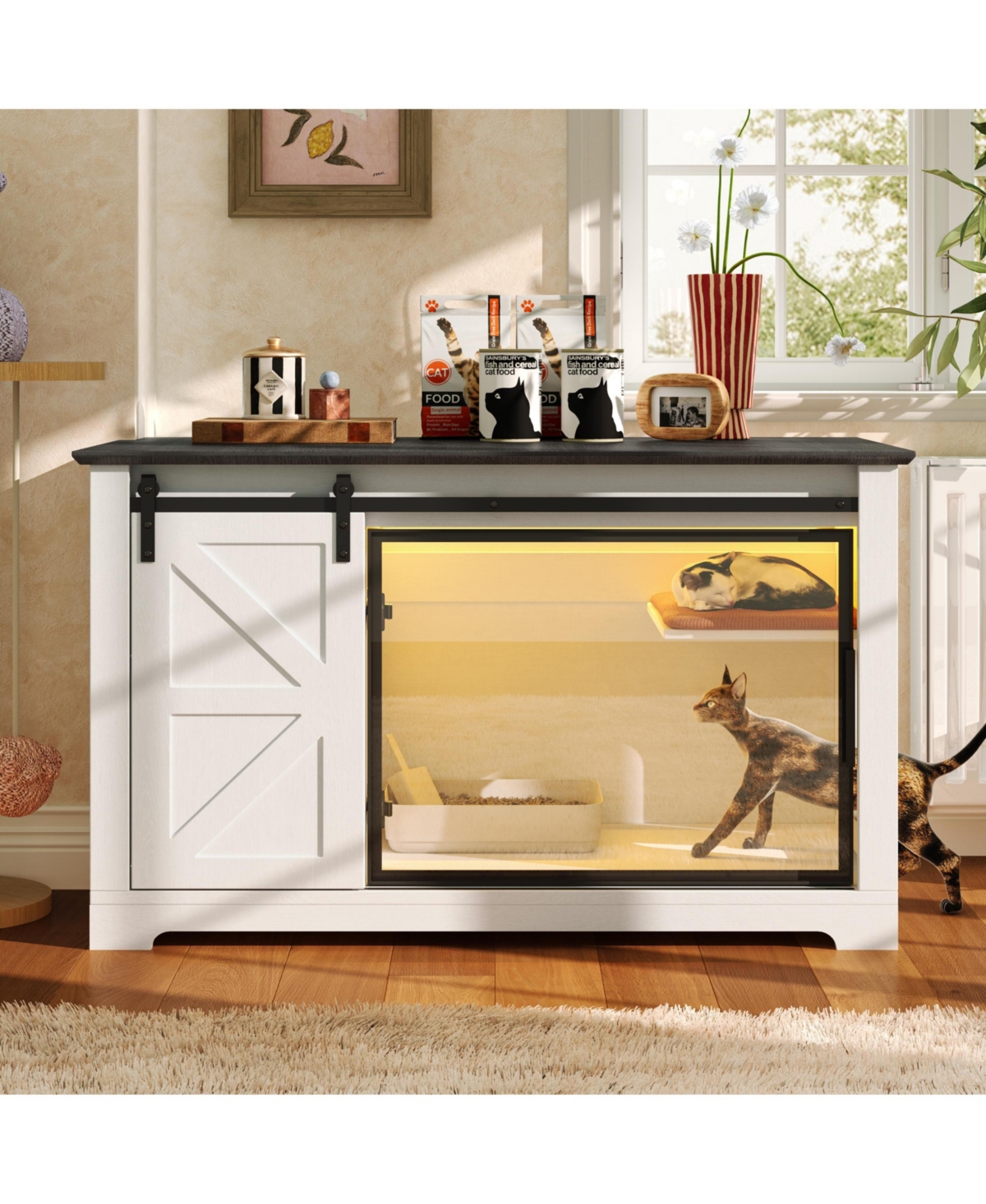 Click here for Aostirmotor Farmhouse Cat Litter Box Enclosure wit... prices