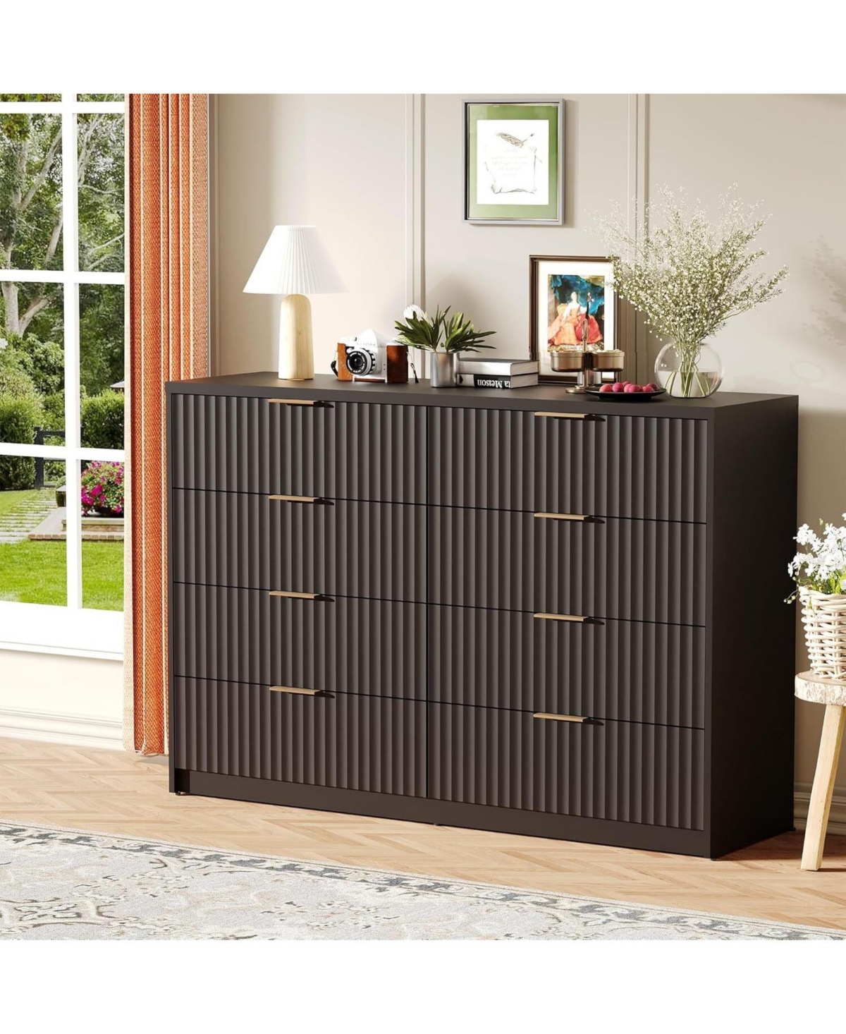 Click here for gaomon Modern 8-Drawer Dresser with Fluted Front -... prices