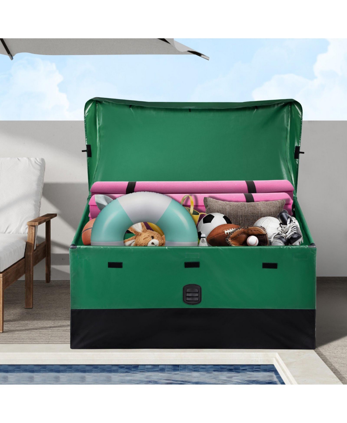 Click here for Mecale 100 Gallon Outdoor Storage Deck Box with Ga... prices