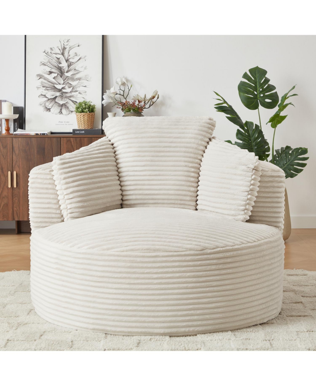 Click here for Streamdale Furniture Corduroy Round Chair - Cushio... prices