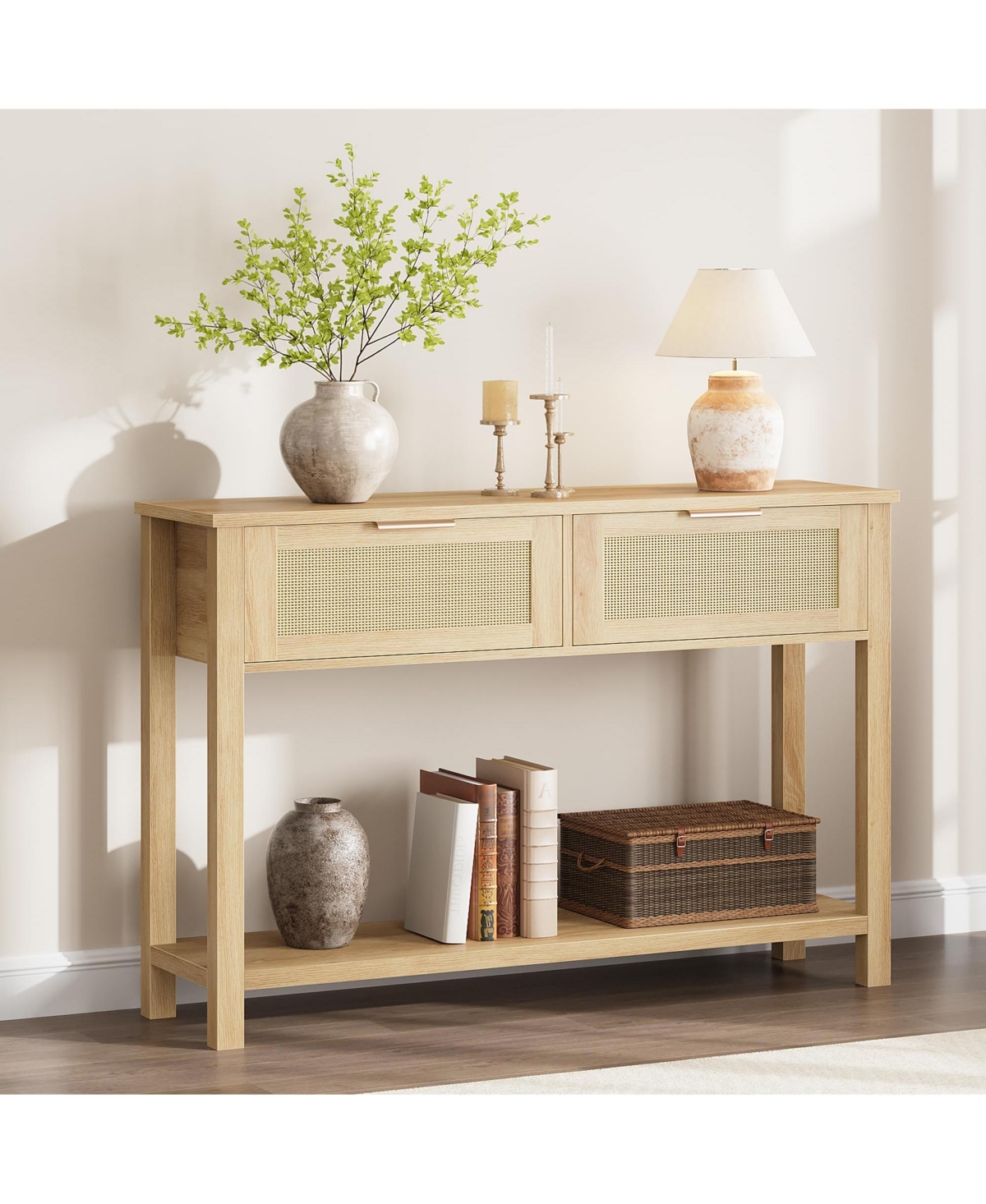 Click here for gaomon Wooden Console Table with 2 Storage Drawers... prices
