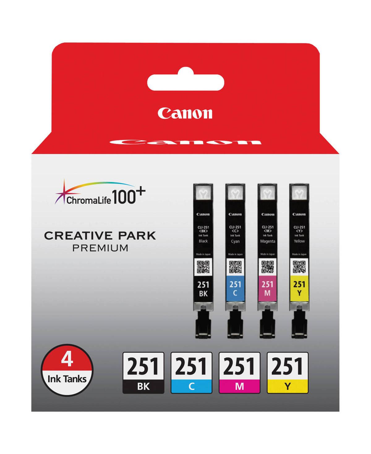 Click here for Canon Cli-251 Bk/Cmy 4 Ink Combo Multi Pack  Black... prices