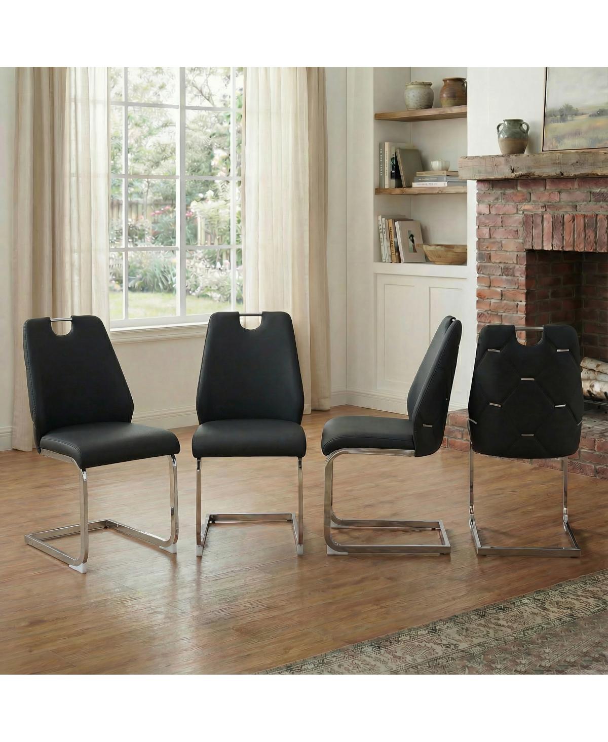 Click here for Streamdale Furniture Faux Leather Dining Chairs Se... prices