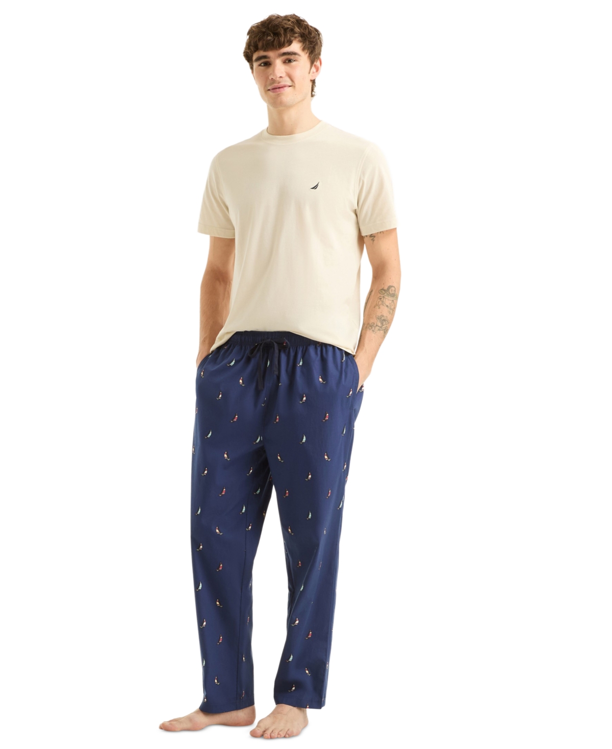 Click here for Nautica Mens Classic Fit Woven Pajama Pants - Blue... prices