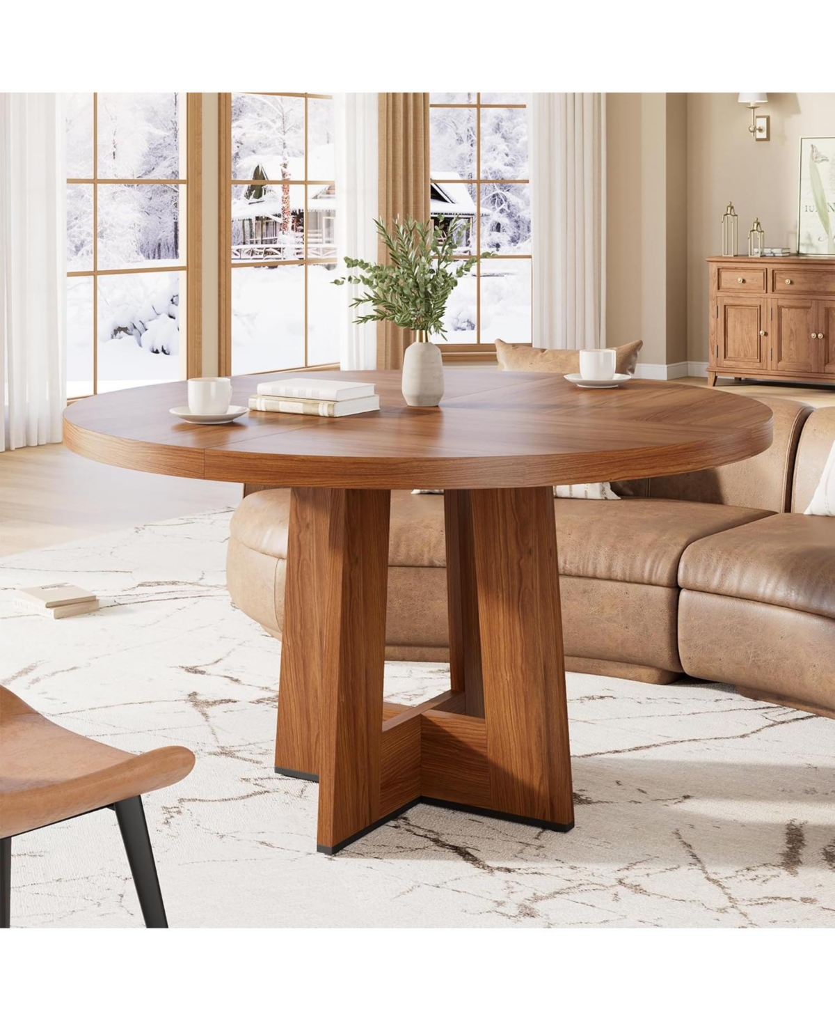 Click here for gaomon 47" Round Dining Table with Thickened... prices