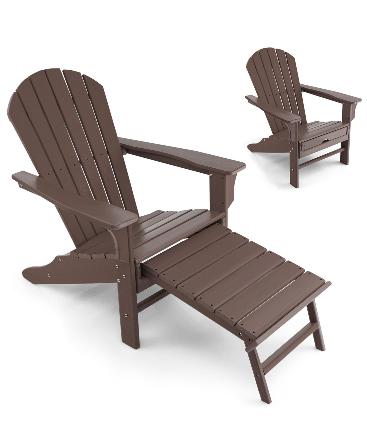 Click here for Gymax Patio Adirondack Chair Hdpe Outdoor Lounge C... prices