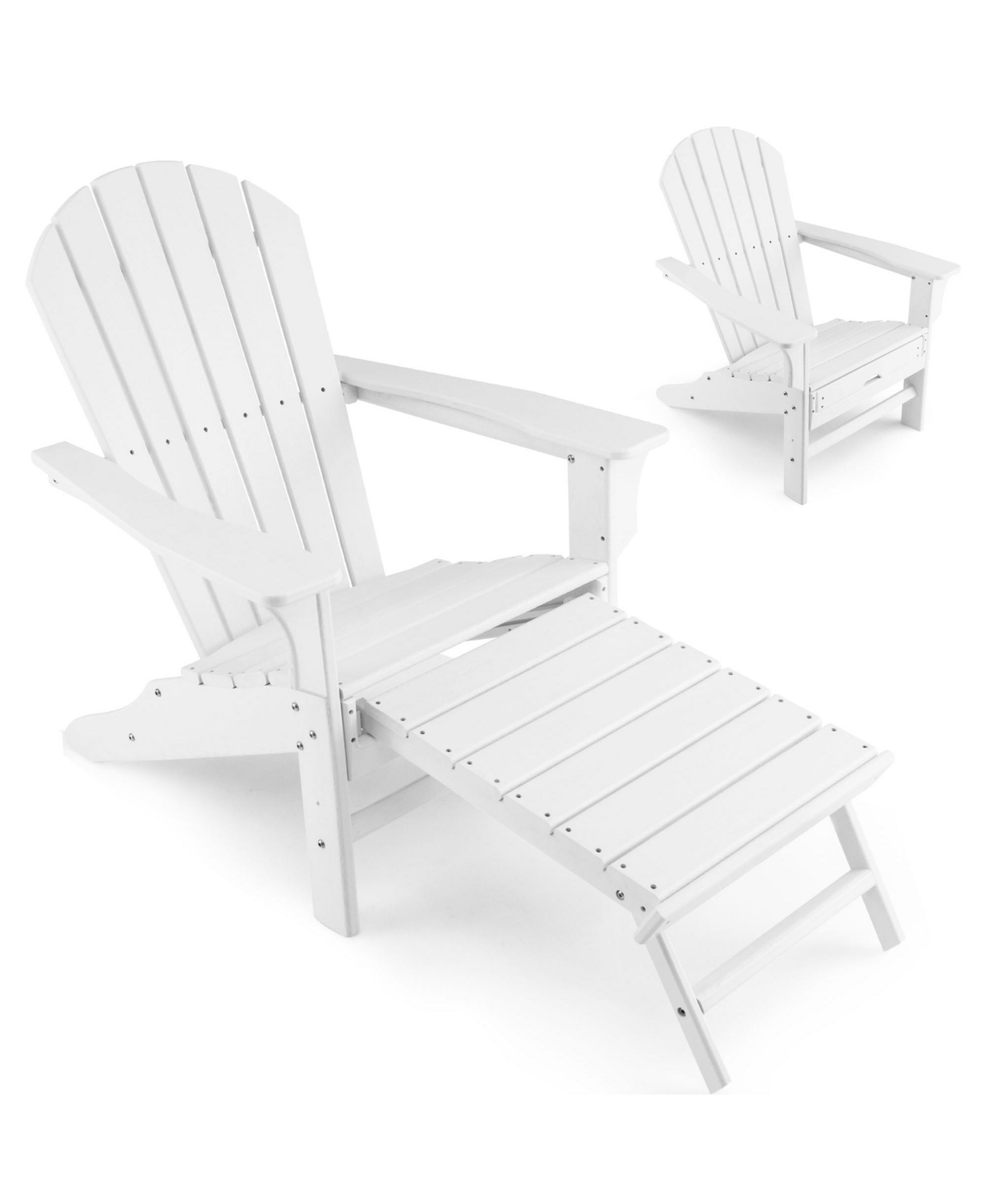 Click here for Gymax Patio Adirondack Chair Hdpe Outdoor Lounge C... prices