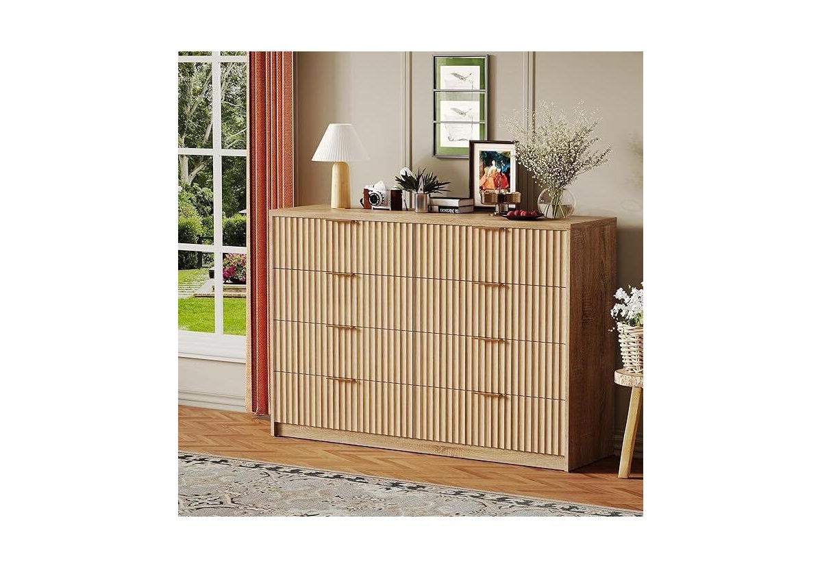 Click here for gaomon Modern 8-Drawer Dresser with Fluted Front -... prices