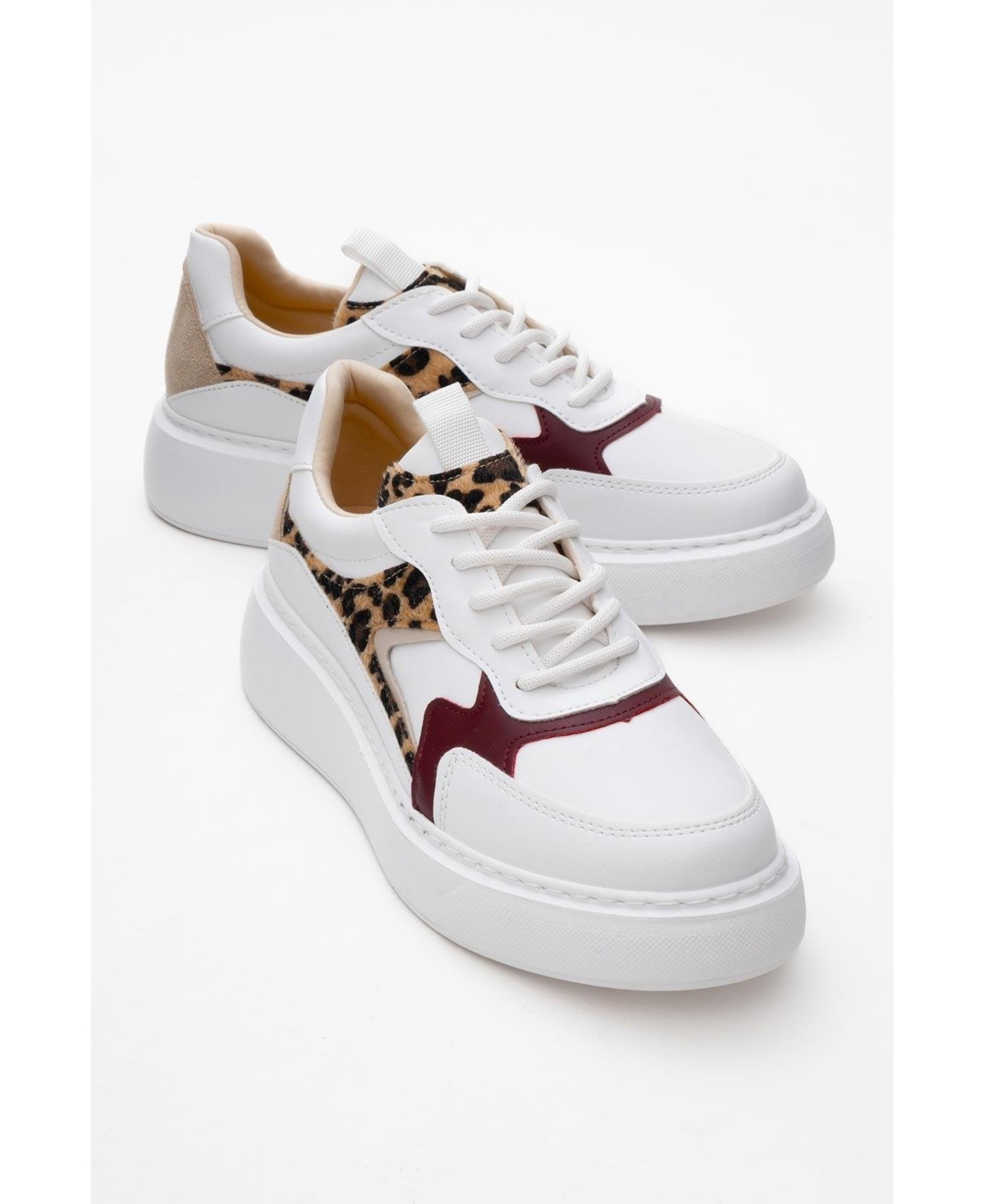 Click here for Prologue Shoes Ida Platform Fashion Sneakers - Whi... prices