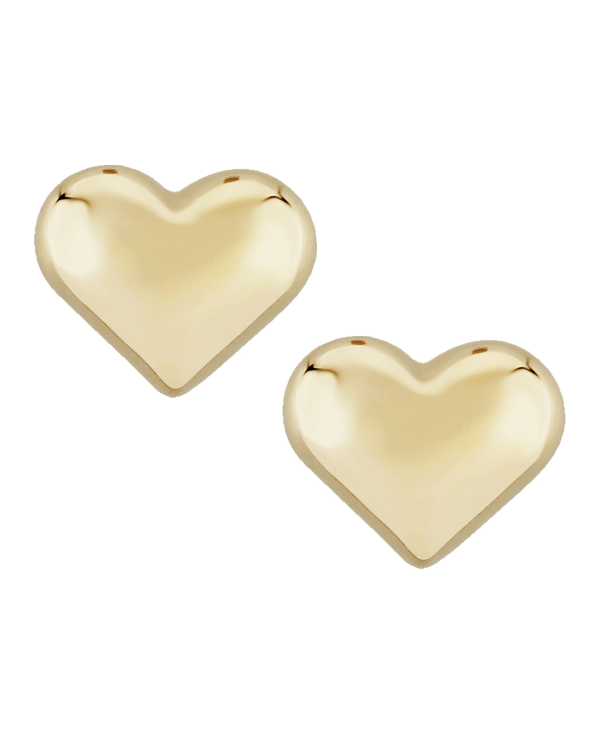 Click here for Puffed Heart Stud Earrings Set in 14k Gold (10mm)... prices