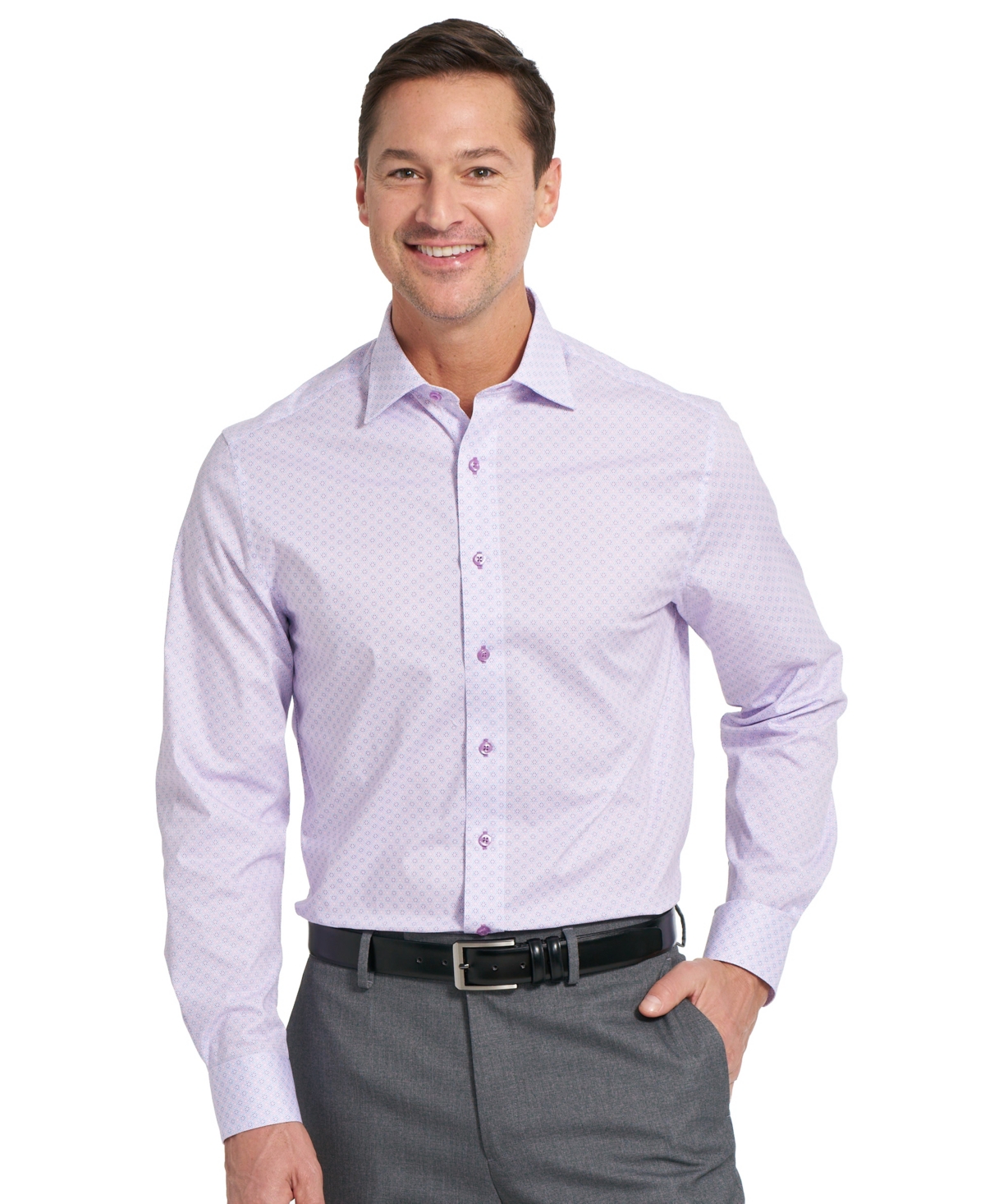 Click here for Nick Graham Mens Woven Mosaic Geometric Dress Shir... prices