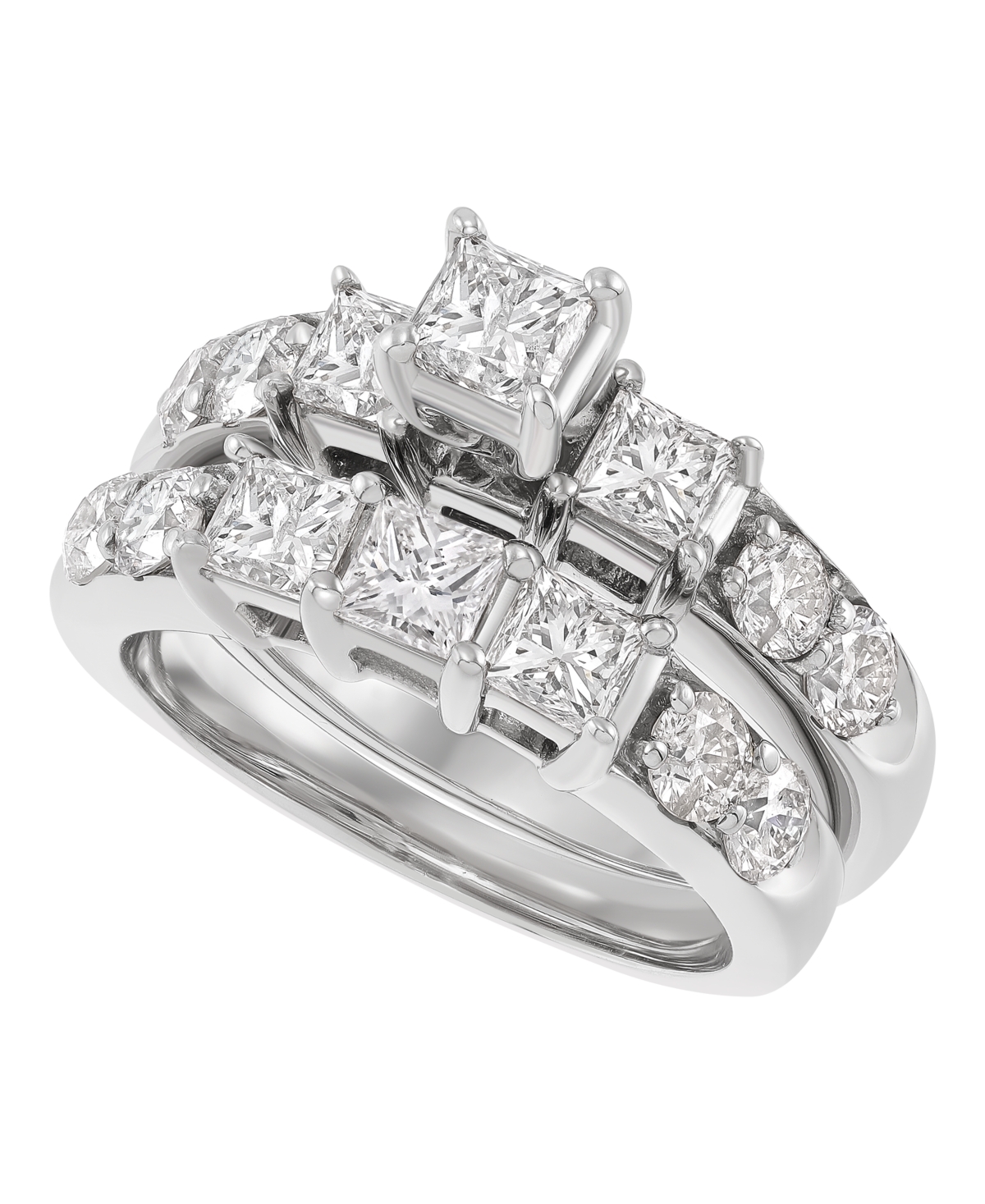 Click here for Macys Diamond Princess Bridal Set (3 ct. t.w.) in... prices