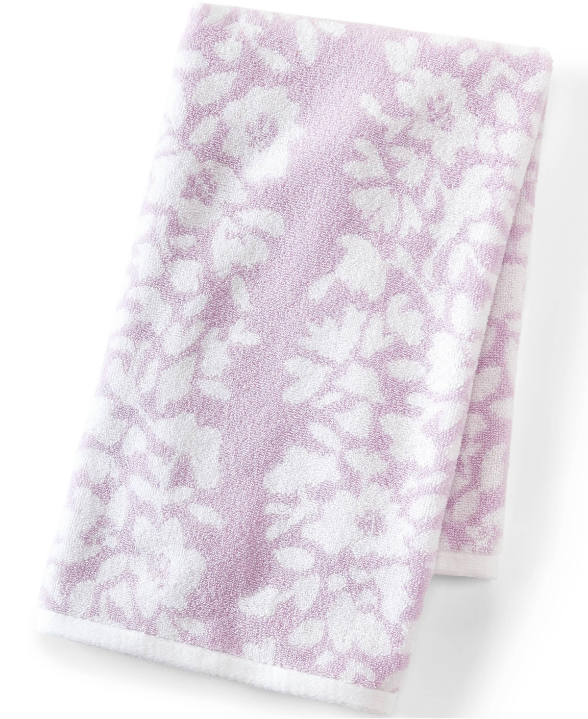 Click here for Lands End Cotton Jacquard Hand Towel - Soft lilac... prices