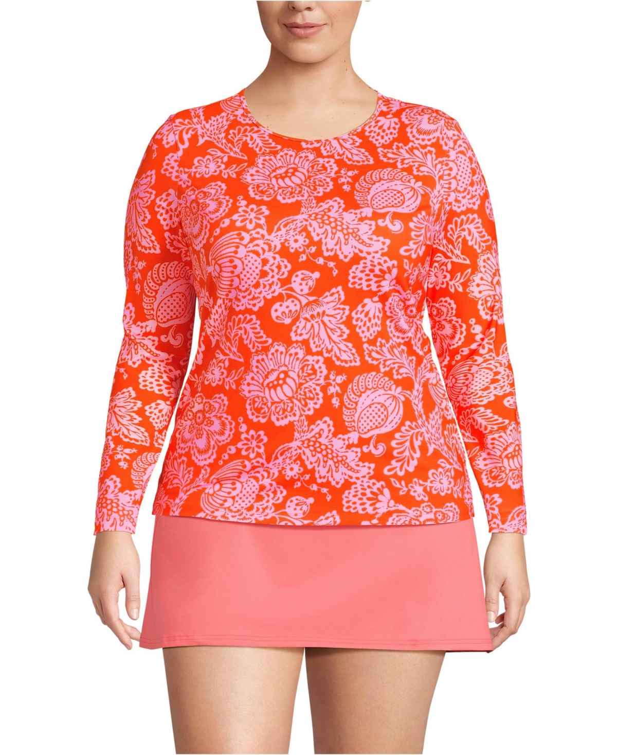 Click here for Lands End Plus Size SunShade Upf 50 Long Sleeve Ra... prices