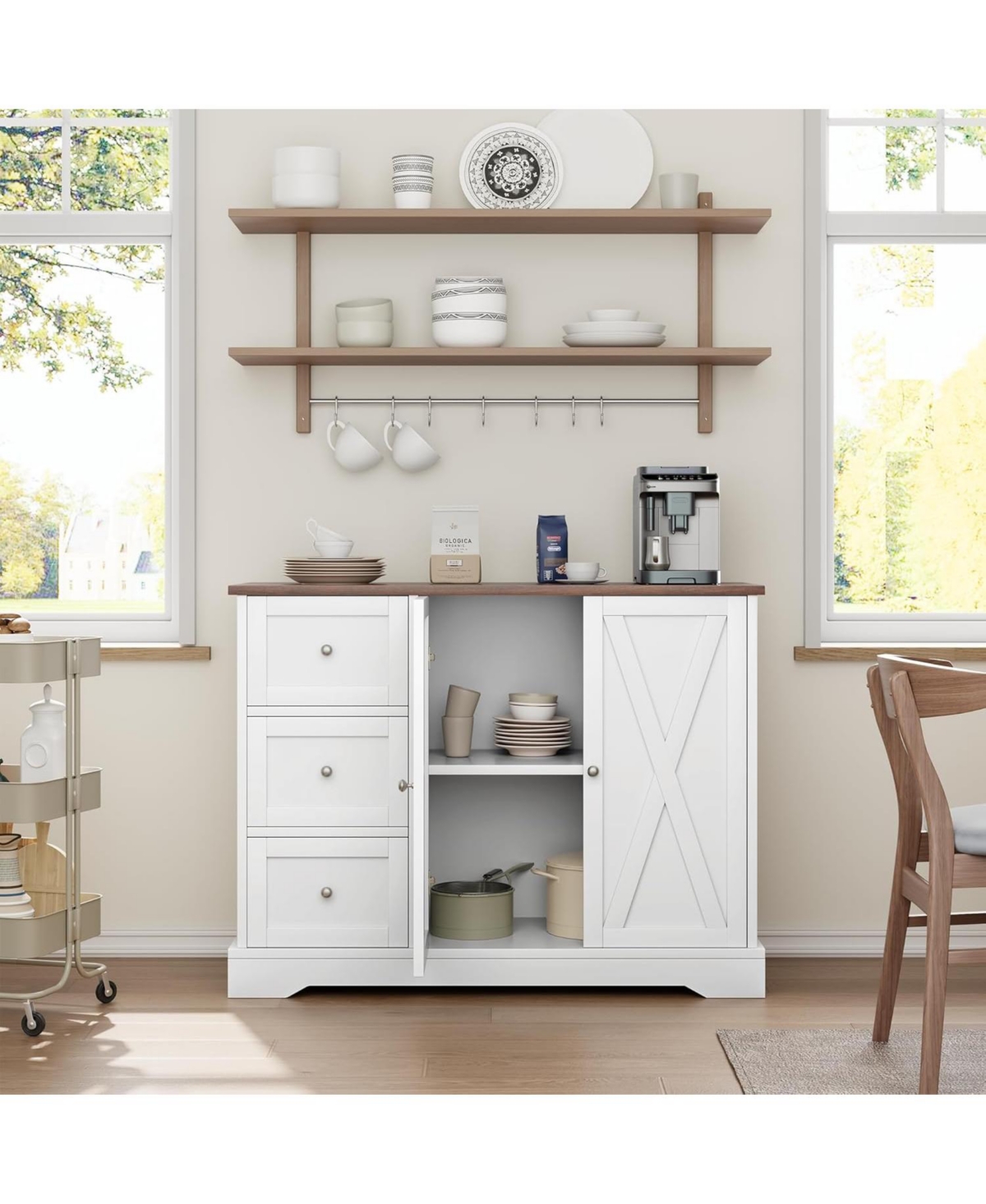 Click here for gaomon Buffet Cabinet 42-Inch-Wide Shelves and Doo... prices