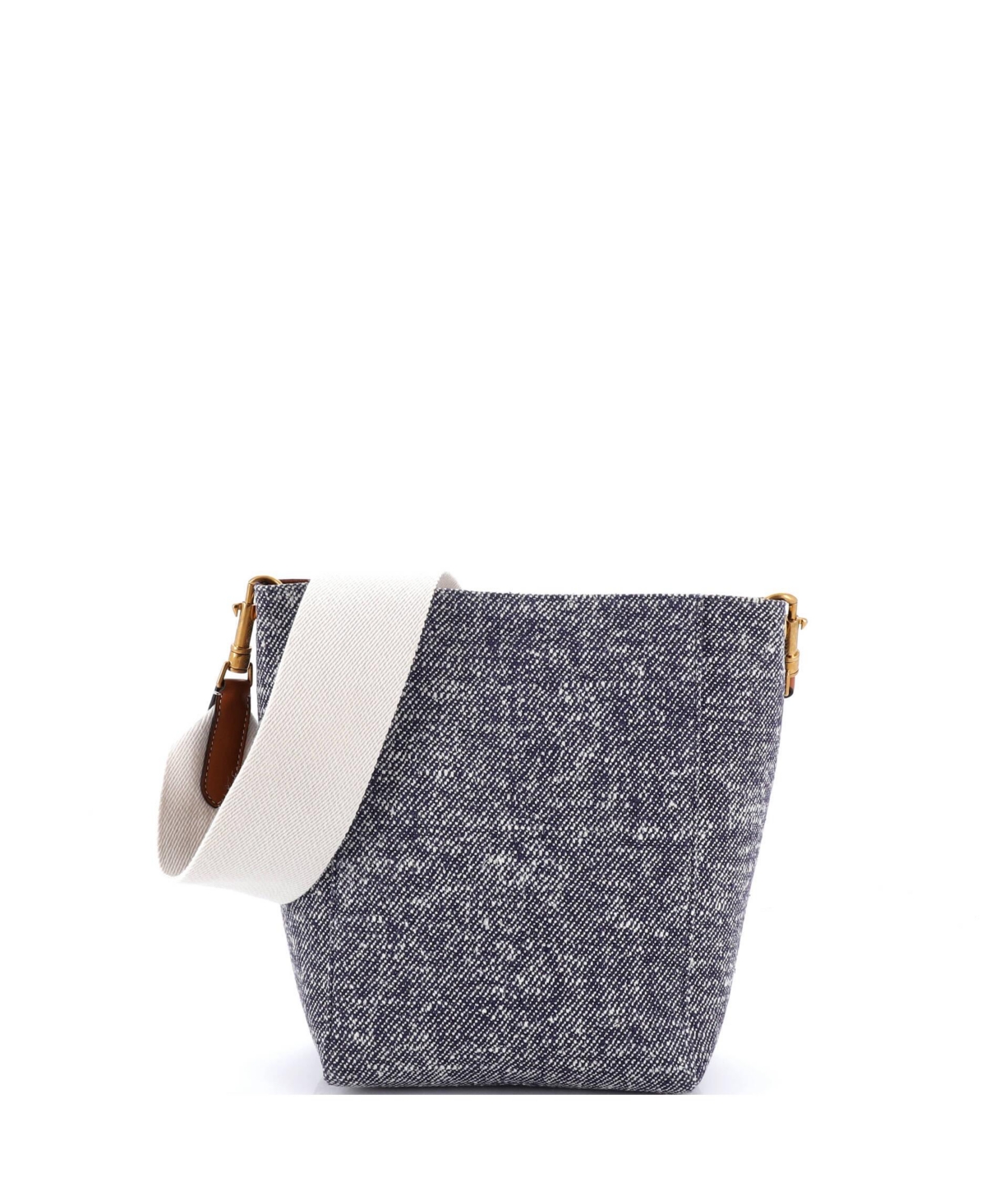 Click here for Pre-Owned Celine Small Sangle Seau Bag Tweed - Blu... prices