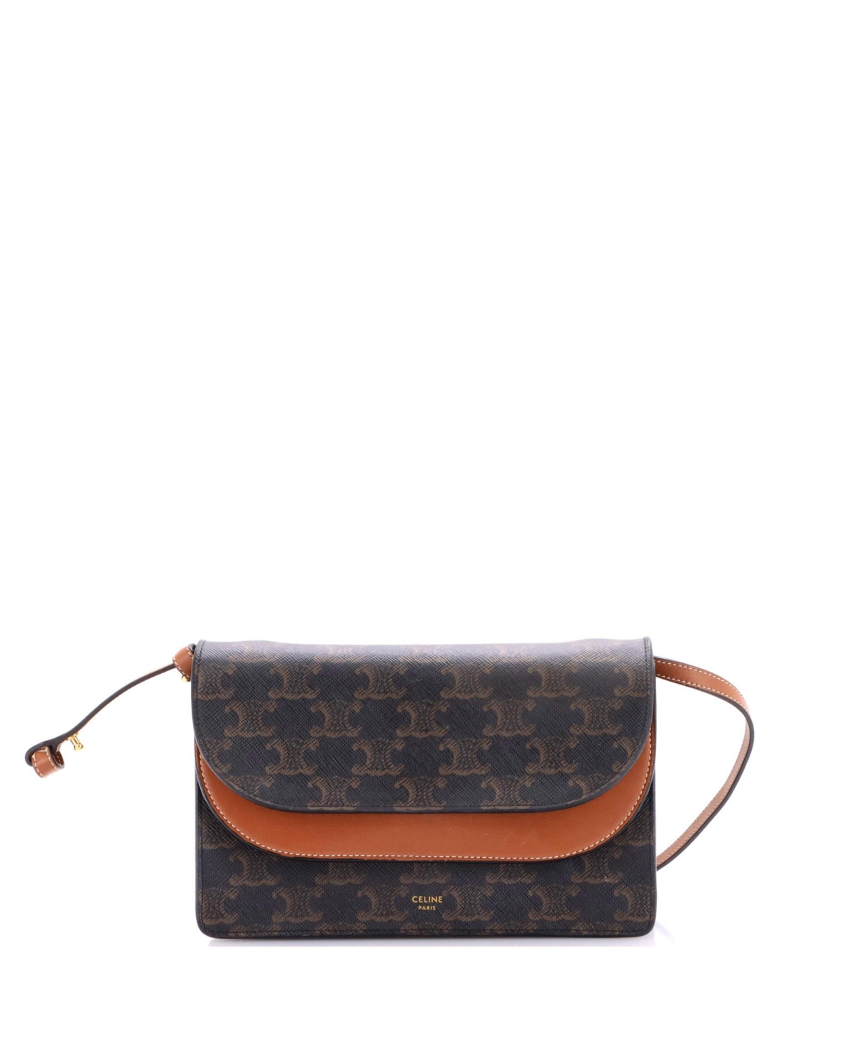 Click here for Pre-Owned Celine Wallet on Strap Triomphe Coated C... prices